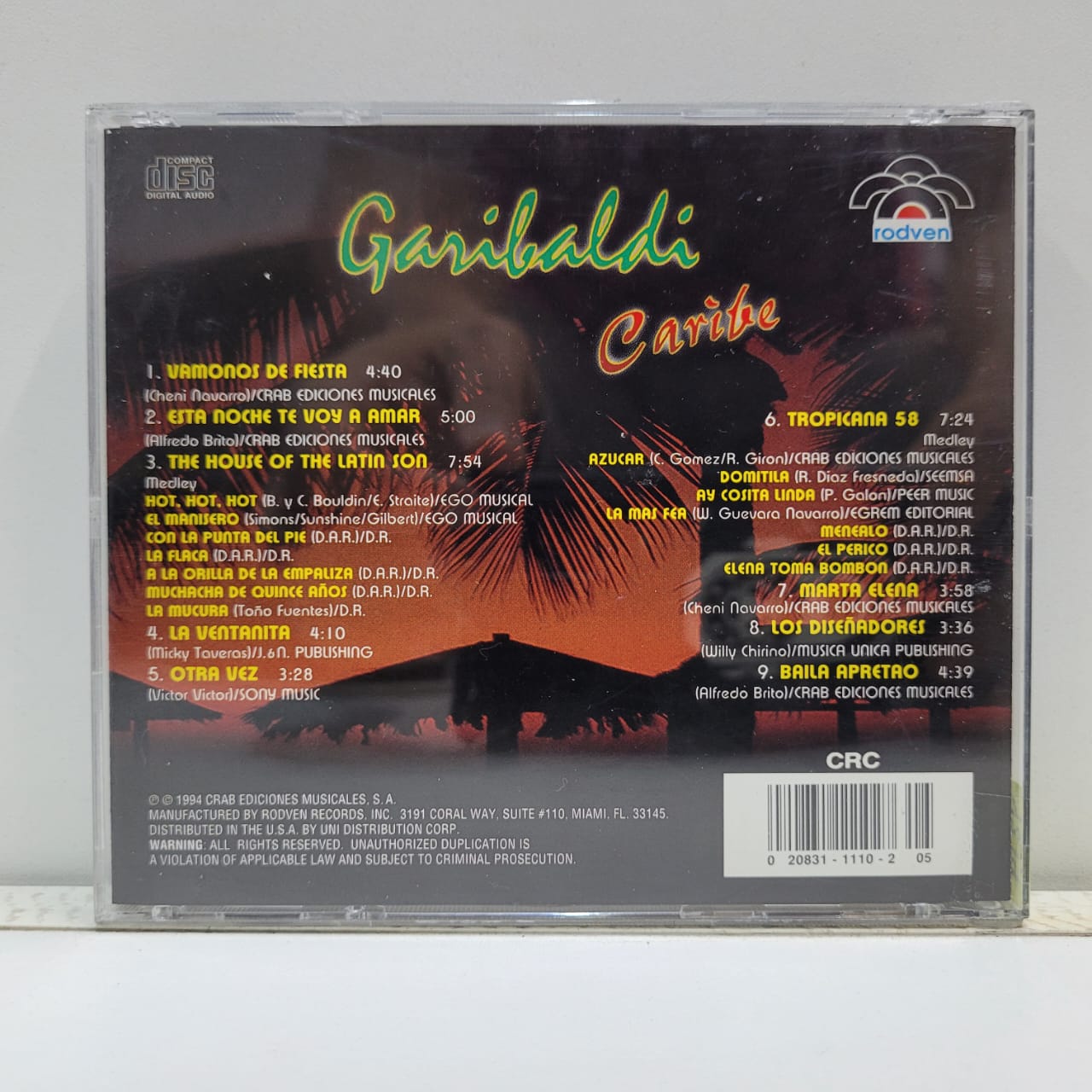 GARIBALDI – CARIBE (CD) % | Central Vinilo Music Store